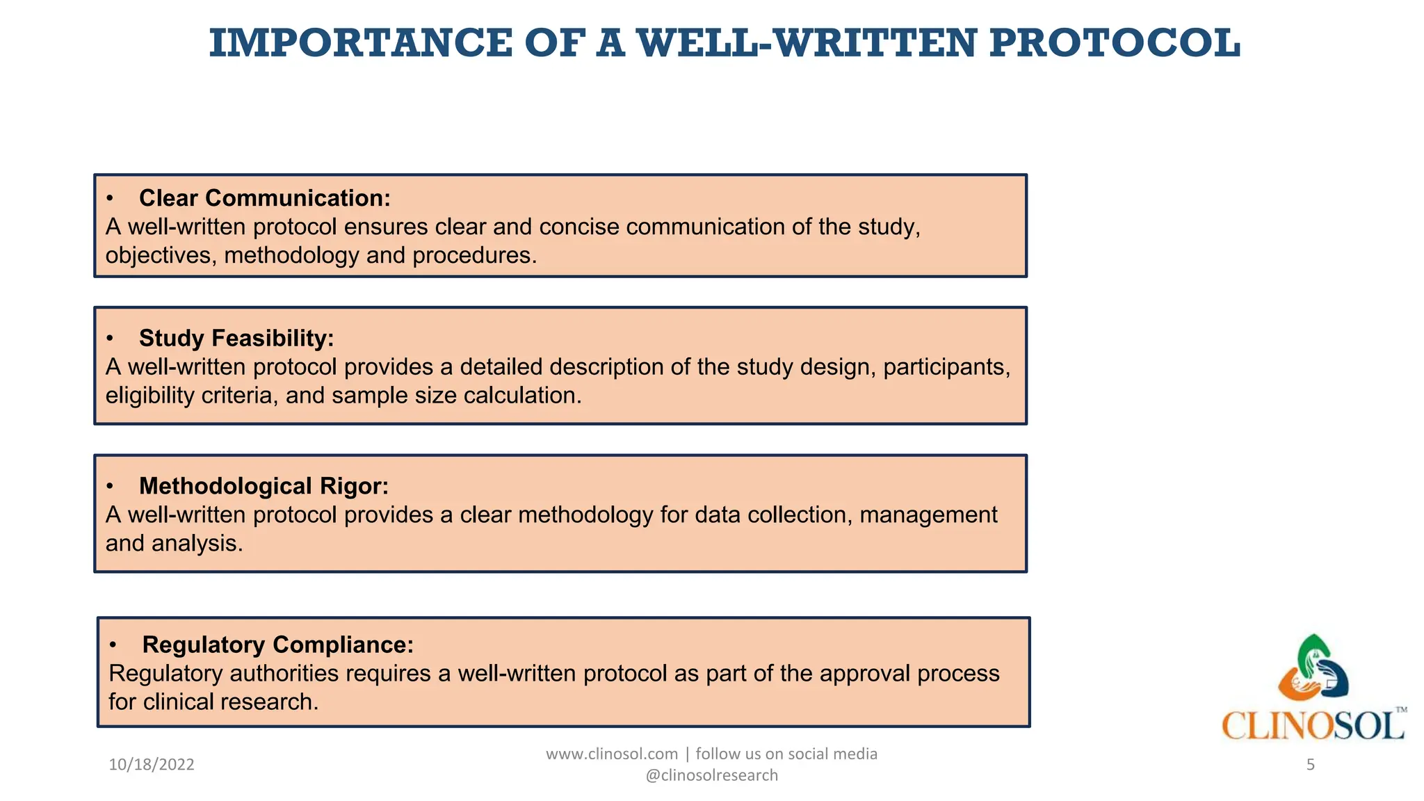Protocol Writing in Clinical Research | PPTX