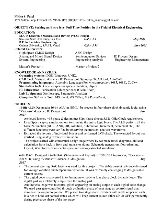 Nikita Resume | PDF