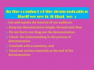 demonstration in teaching | PPTX