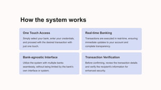 One touch multi banking transaction system | PPTX