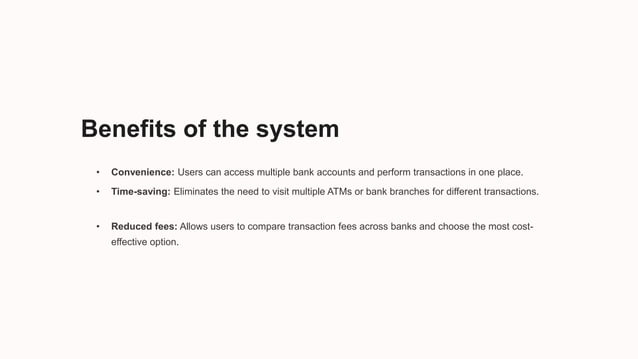 One touch multi banking transaction system | PPTX | Consumer Banking ...