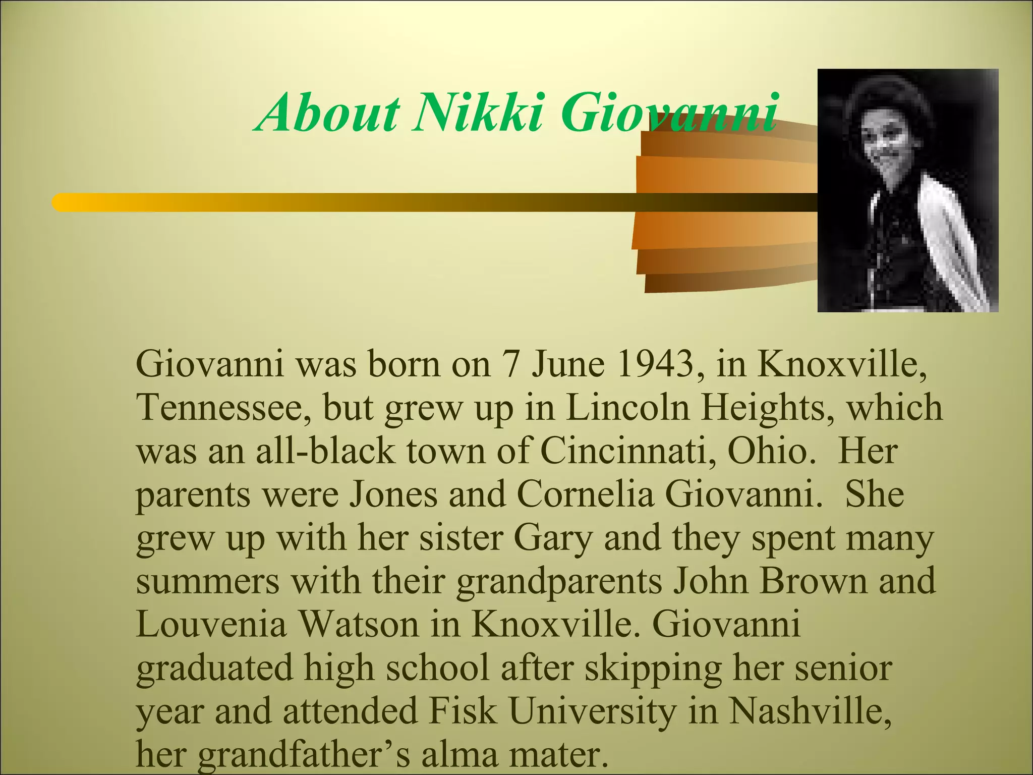 Nikki Giovanni | PPT