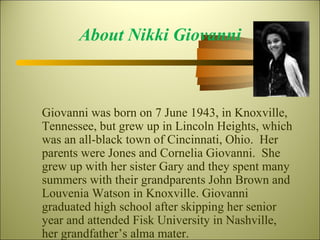Nikki Giovanni | PPT