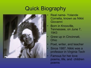 Nikki giovanni | PPT