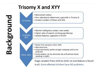 Disclosure of a diagnosis to a child with Trisomy X or 47,XYY | PPT