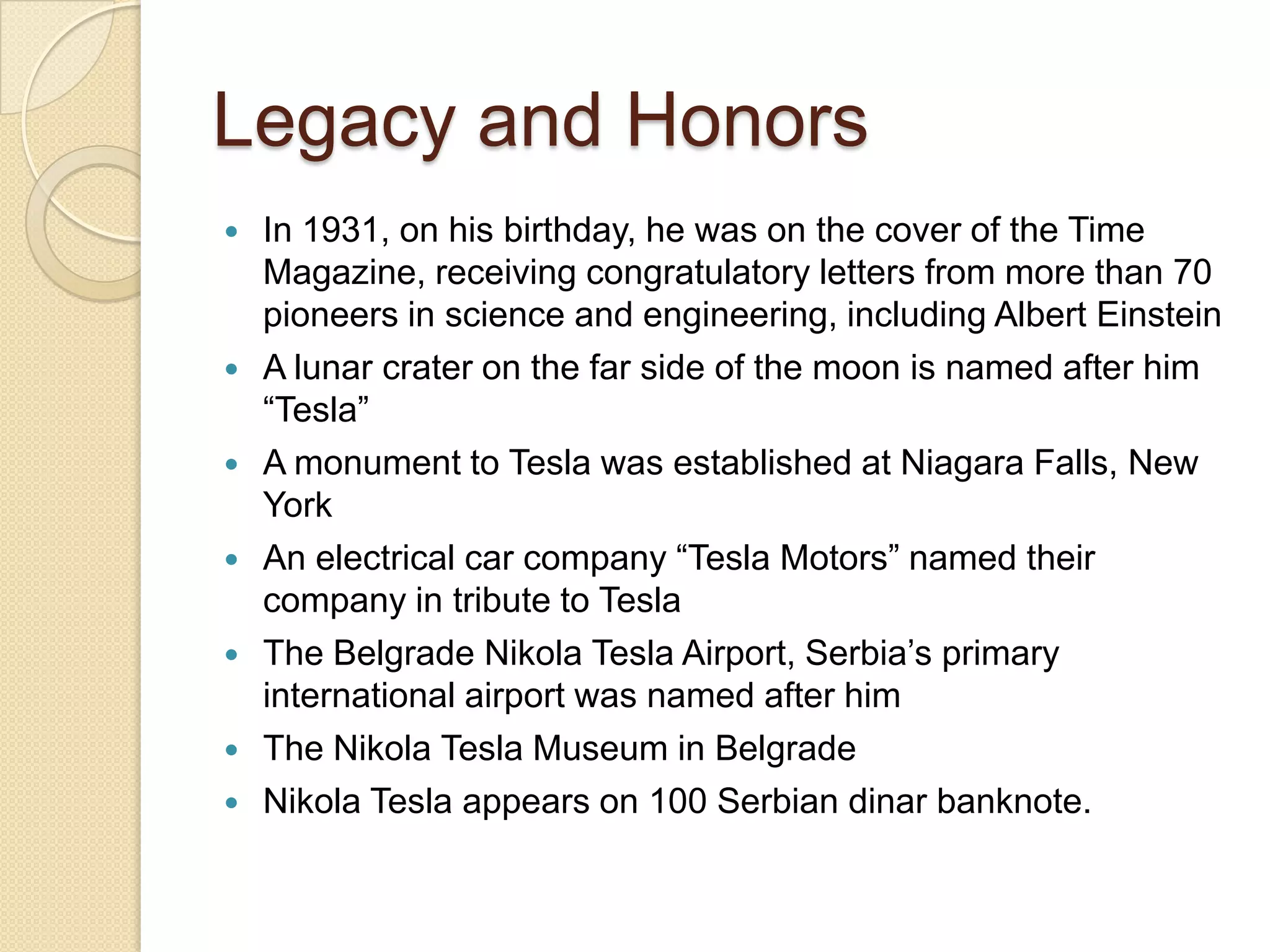 Nikloa Tesla (20th Century Inventor) | PPT