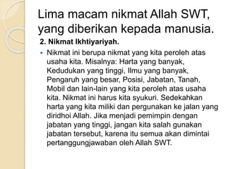 Nikmat allah dan cara mensyukurinya | PPTX
