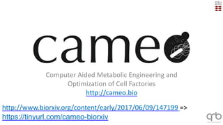 Data-driven design of cell factories and communities | PPT
