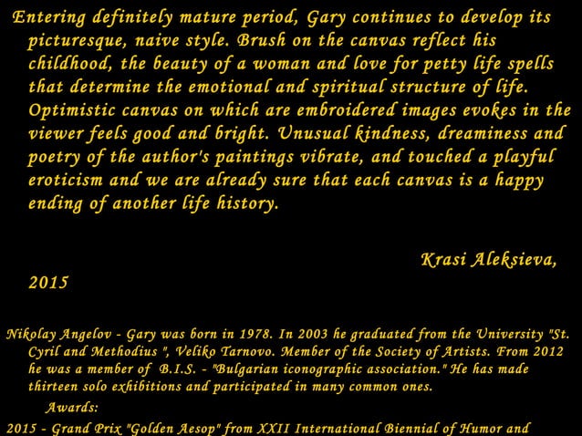 Nikolai angelov-gary-2015.eng-1 | PPT