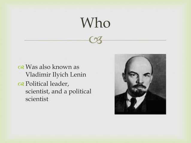 Nikolai Lenin | PPT