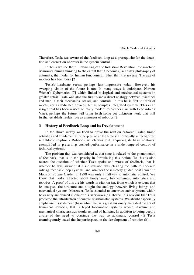 Nikola tesla and robotics