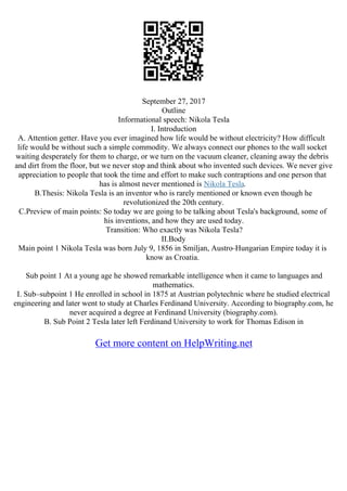Nikola Tesla Essay | PDF