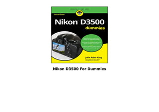 Nikon D3500 For Dummies | PDF