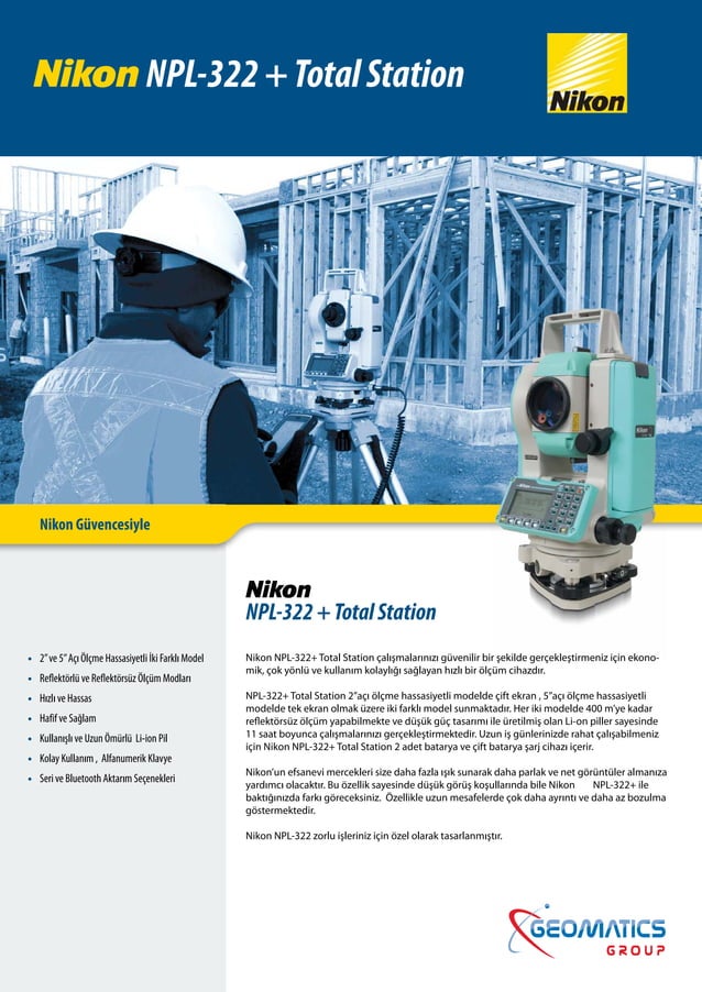 Nikon NPL-322+ Total Station | PDF