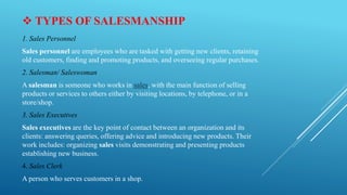 GROWTH AND DEVELOPMENT OF SME VIA SALESMANSHIP | PPT