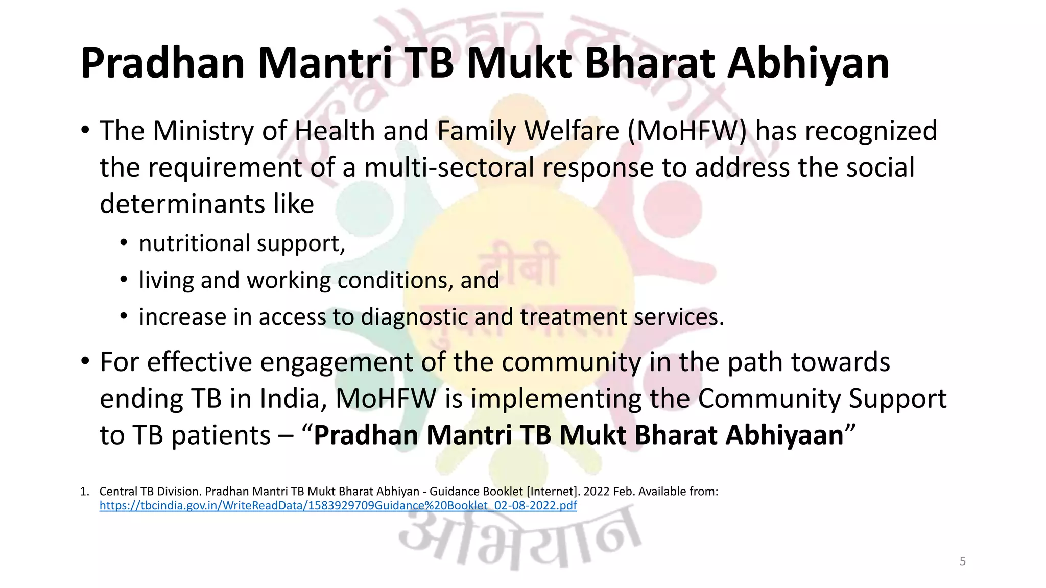 Pradhan Mantri TB Mukt Bharat Abhiyan (PMTBMBH) and Nikshay Mitra ...