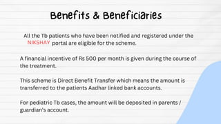 Nikshay Pokshan Yojana - National programe | PPTX