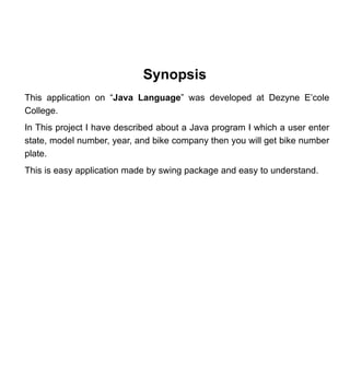 Nikunj Tak ,3rd Year BCA,Project on Java Programming | PDF | Programming Languages | Computing