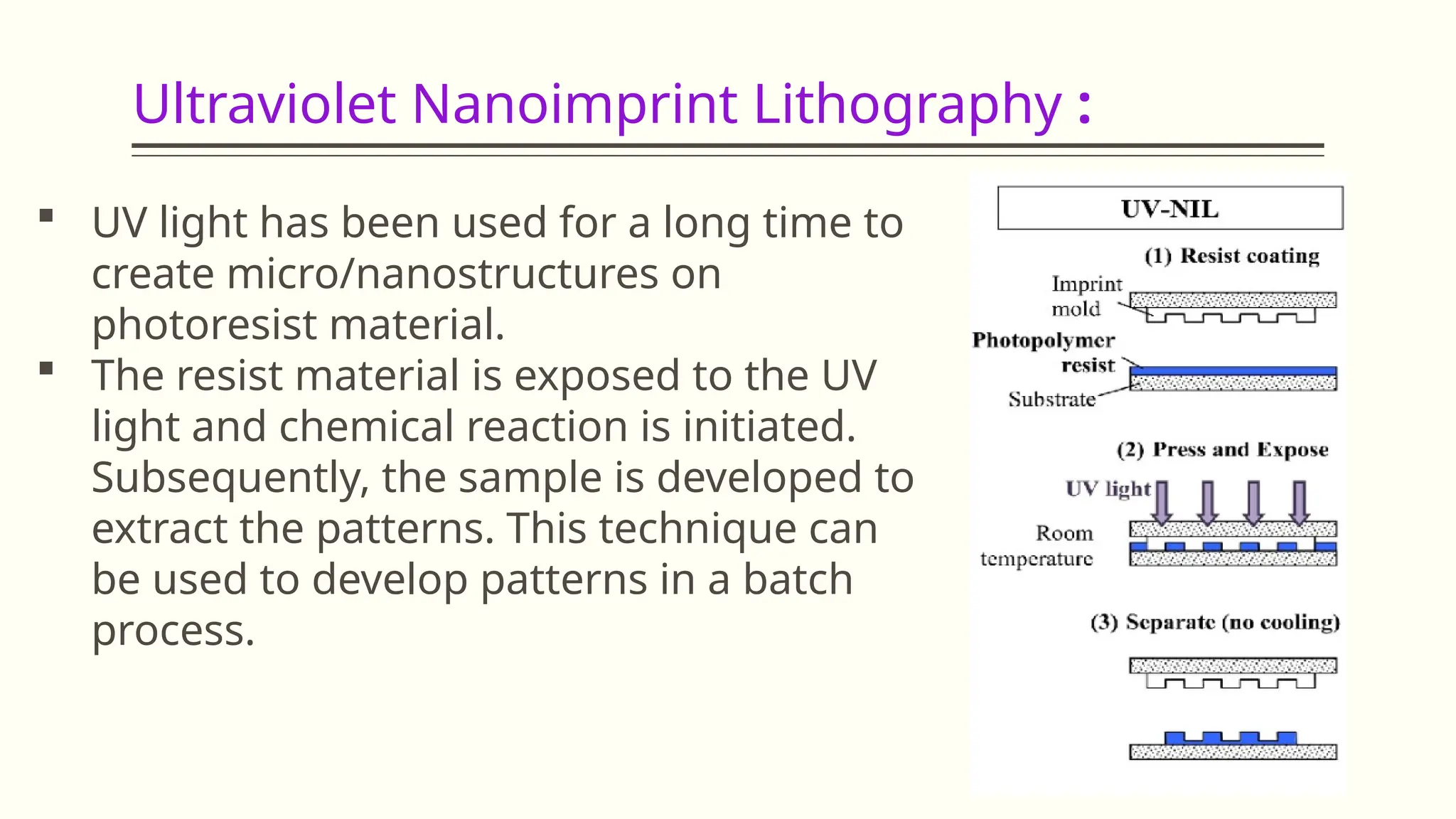 Nano Imprint Lithography Presentation Biotechnology | PPT