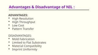 Nano Imprint Lithography Presentation Biotechnology | PPT