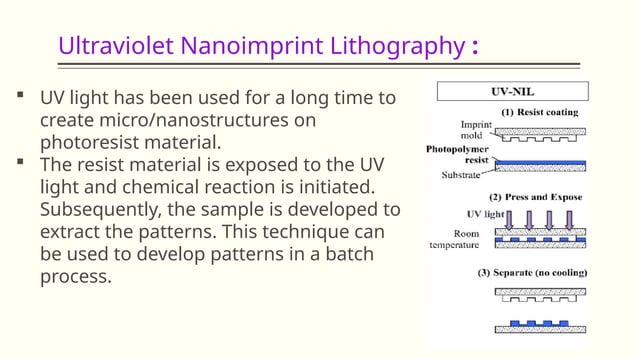 Nano Imprint Lithography Presentation Biotechnology | PPT