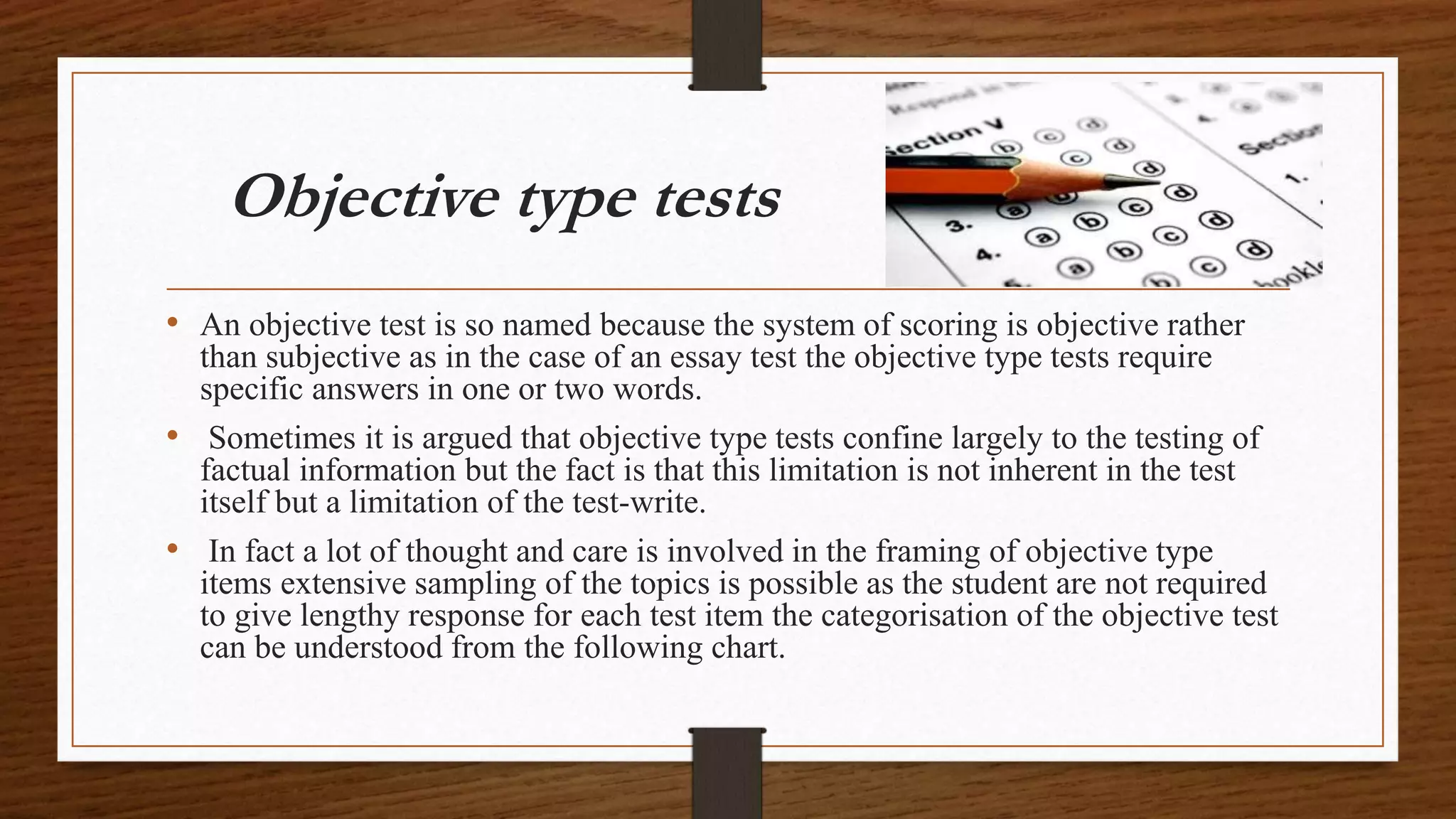 Types of test items and principles for constructing test items | PPTX