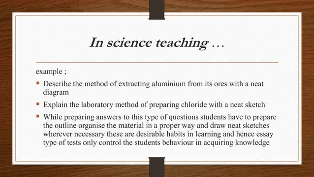 Types of test items and principles for constructing test items | PPT