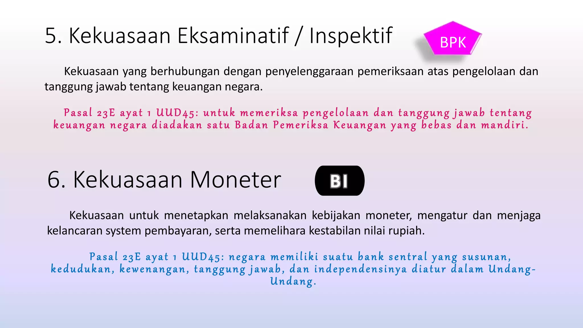 SISTEM PEMBAGIAN KEKUASAAN NEGARA REPUBLIK INDONESIA | PPTX