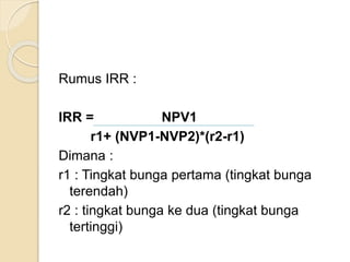 Nilai Bersih Sekarang NPV | PPTX