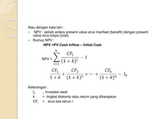 Nilai Bersih Sekarang NPV | PPT
