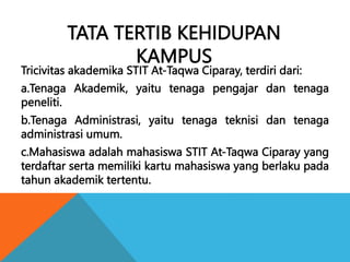 Nilai Budaya Akademik stit at-taqwa ciparay bandung | PPTX