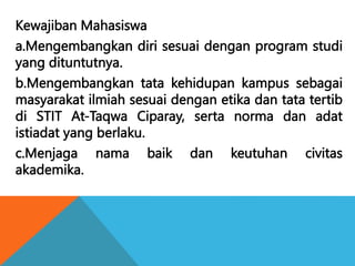 Nilai Budaya Akademik stit at-taqwa ciparay bandung | PPTX