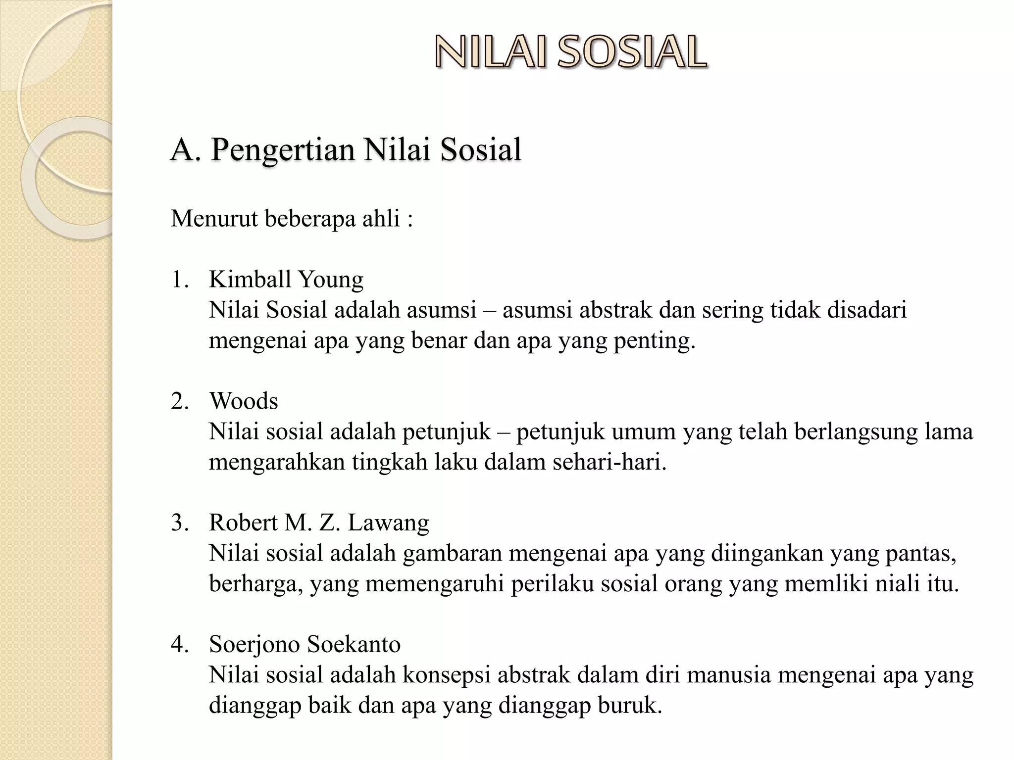 Nilai dan norma sosial | PPT