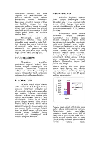 Nilai Diagnostik Ultrasonografi Pada Striktur Uretra Anterior | PDF