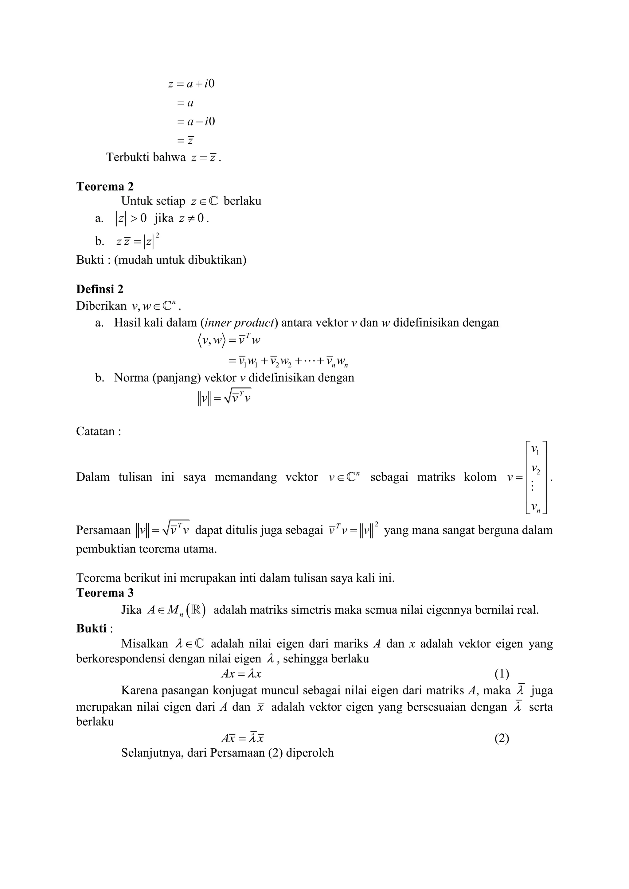 Nilai eigen dari matriks simetris | PDF