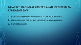 Nilai, Moral dan lingkungan | PPTX