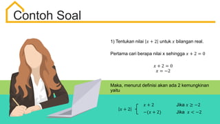 Konsep dan Definisi Nilai Mutlak | PPTX