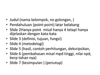 Nilai perbandingan dispersi (npd) | PPTX