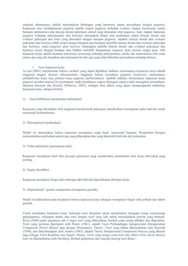 Nilai, sikap, kepuasan kerja, persepsi dan pengambilan keputusan individu | DOCX