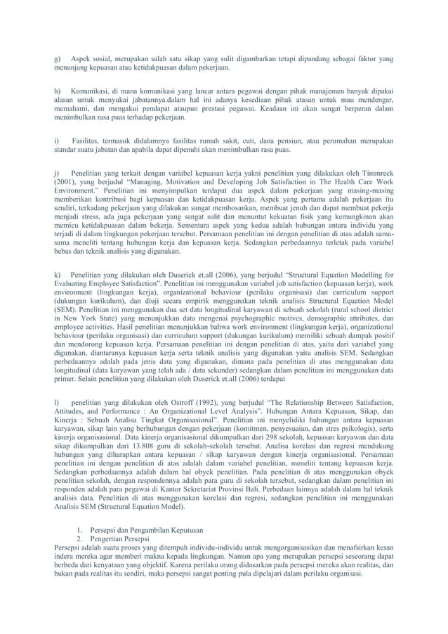 Nilai, sikap, kepuasan kerja, persepsi dan pengambilan keputusan individu | DOCX