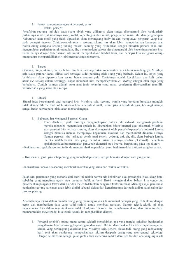 Nilai, sikap, kepuasan kerja, persepsi dan pengambilan keputusan individu | DOCX