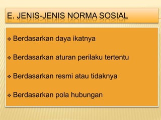 Nilai sosial dan norma sosial | PPTX