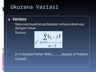 NILAI TENGAH PADA UJI STATISTIK DESKRIPTIF.ppt