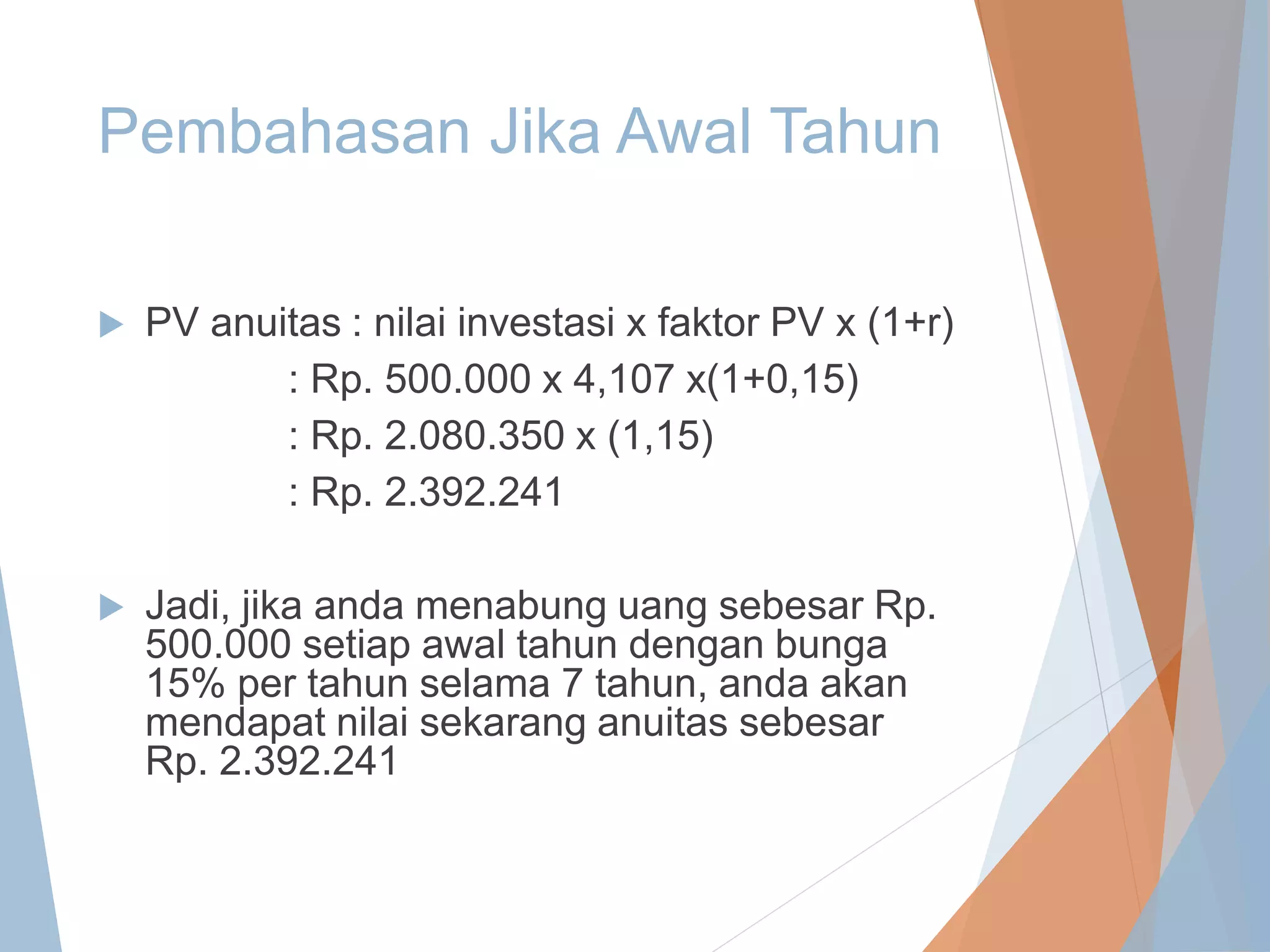 Nilai waktu dari uang | PPTX