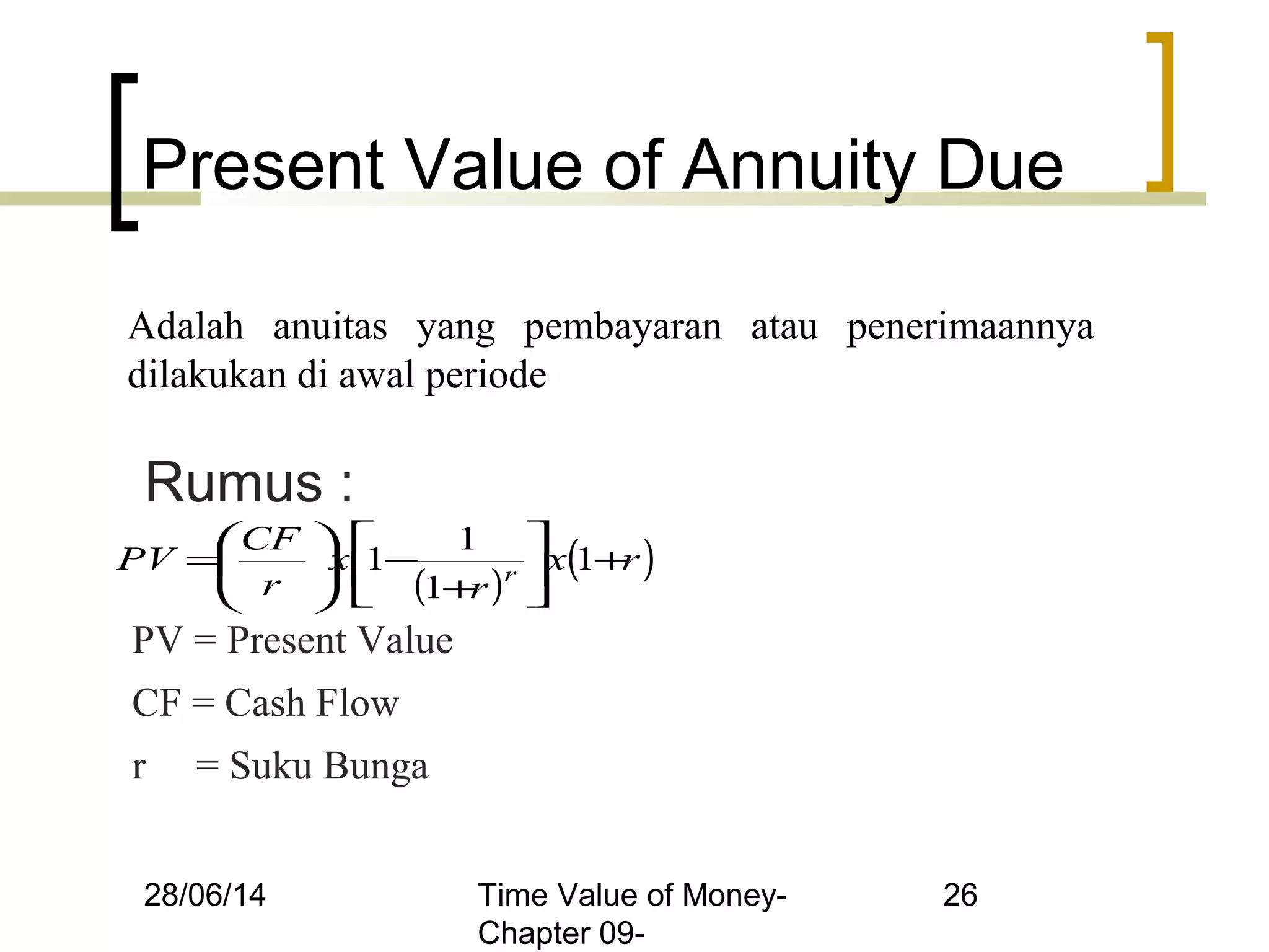 Nilai waktu uang time value of money | PPT