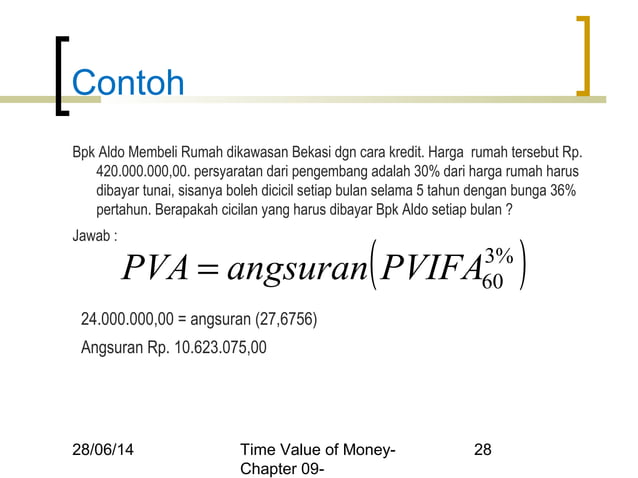 Nilai Waktu Uang Time Value Of Money