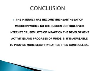 should government control internet and its content | PPTX