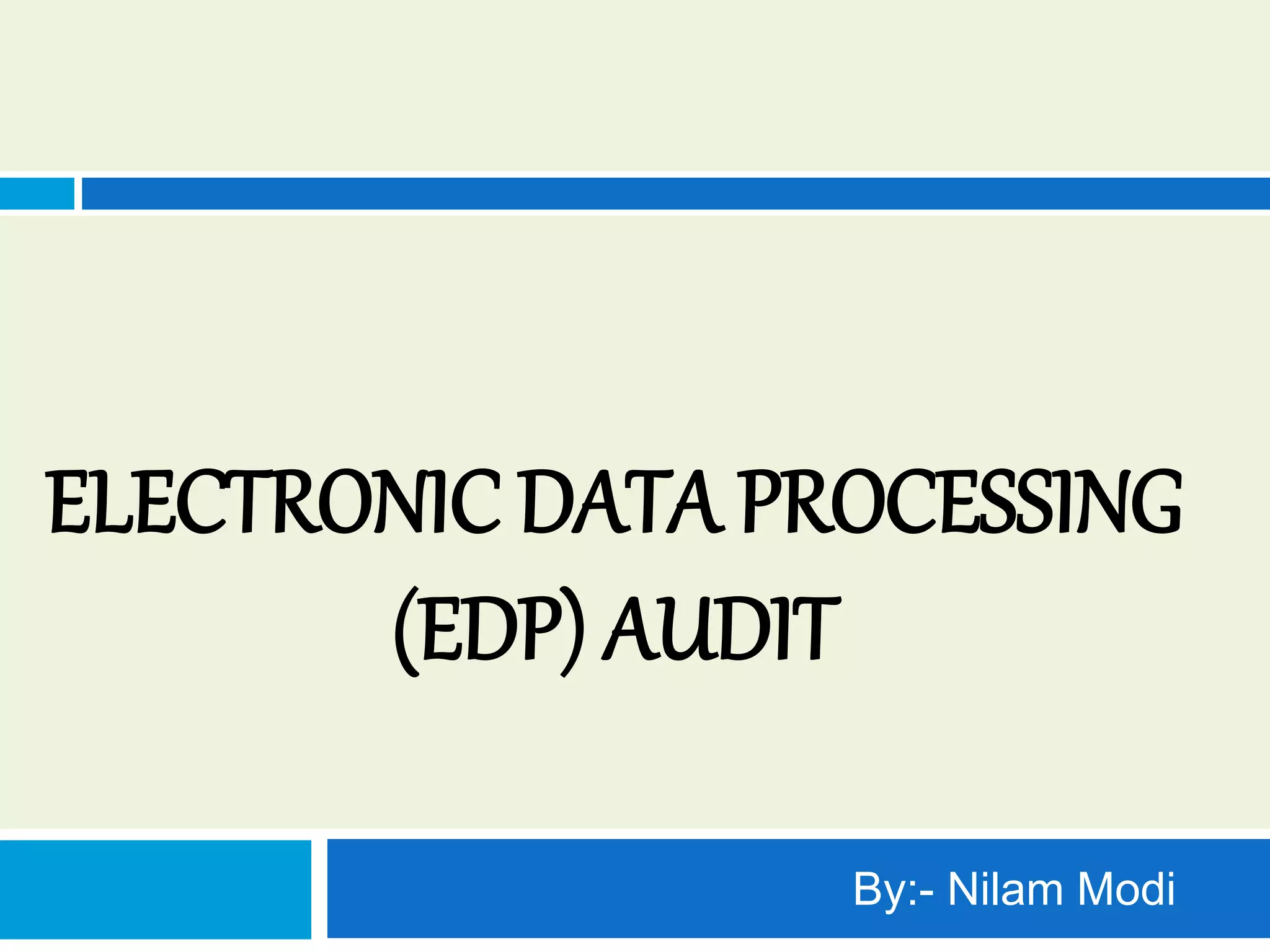 EDP AUDIT | PPTX