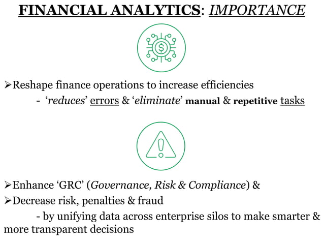MEANING, TYPES AND IMPORTANCE OF FINANCIAL ANALYTICS | PPT