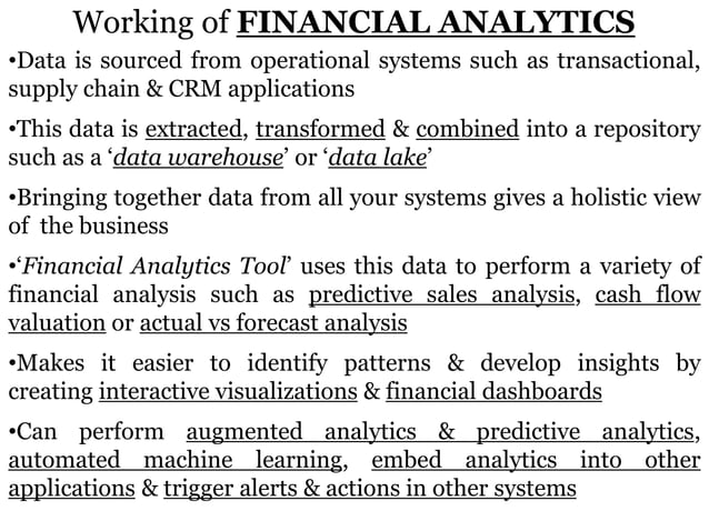 MEANING, TYPES AND IMPORTANCE OF FINANCIAL ANALYTICS | PPT